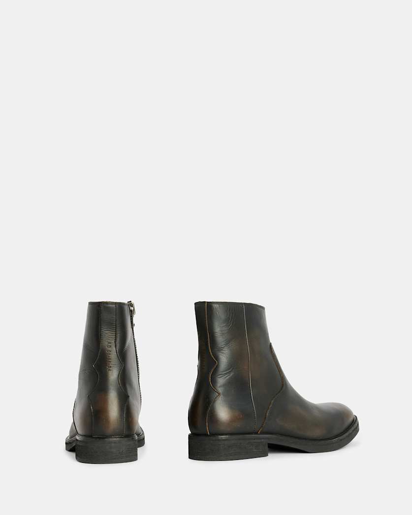 Lang Leather Boots Dark Brown | ALLSAINTS